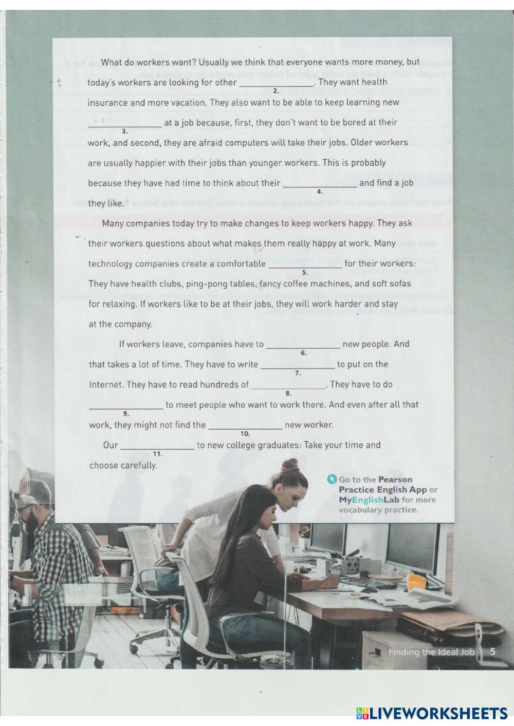 Skills 1 - My ideal job | Live Worksheets