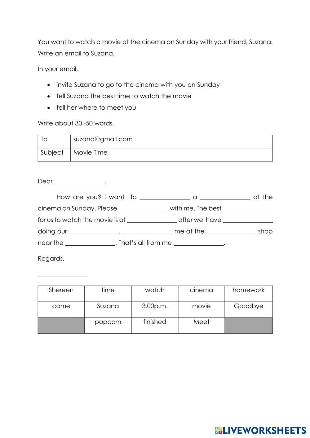 Movie | Live Worksheets