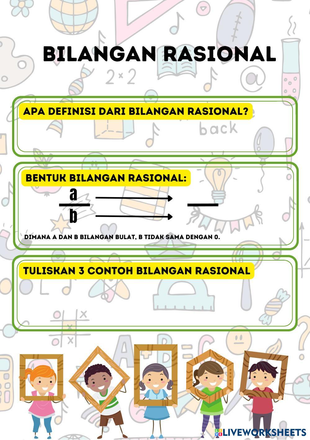 Bilangan Rasional dan Bilangan Irrasional | Live Worksheets