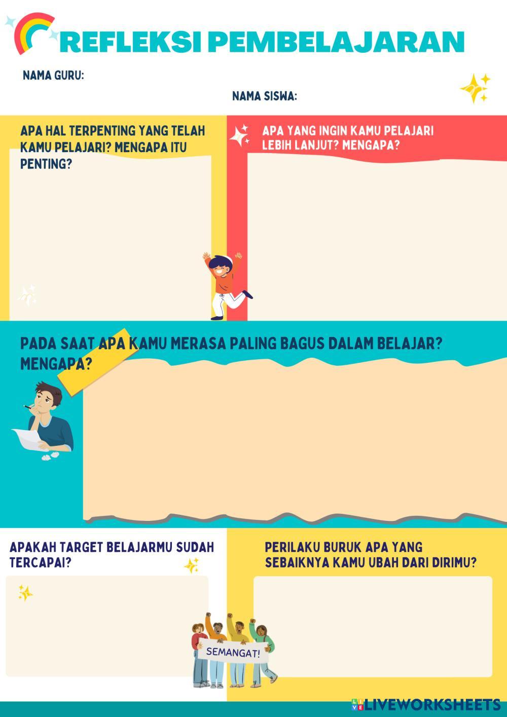 REFLEKSI PEMBEL… | Free Interactive Worksheets | 7136208