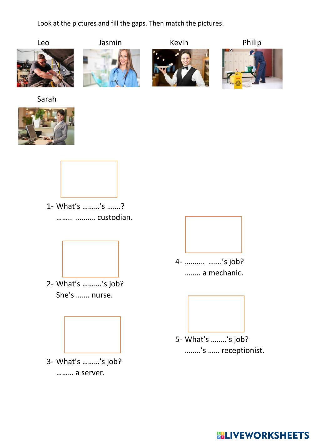 Jobs | Free Interactive Worksheets | 7136752