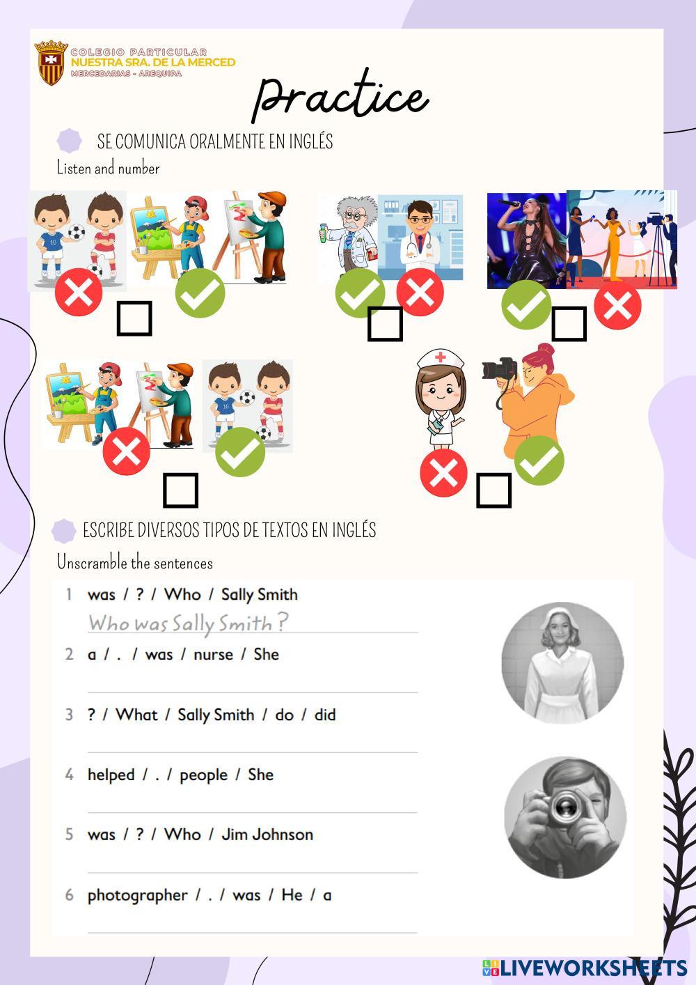 VERB TO BE - JOBS NSM | Live Worksheets