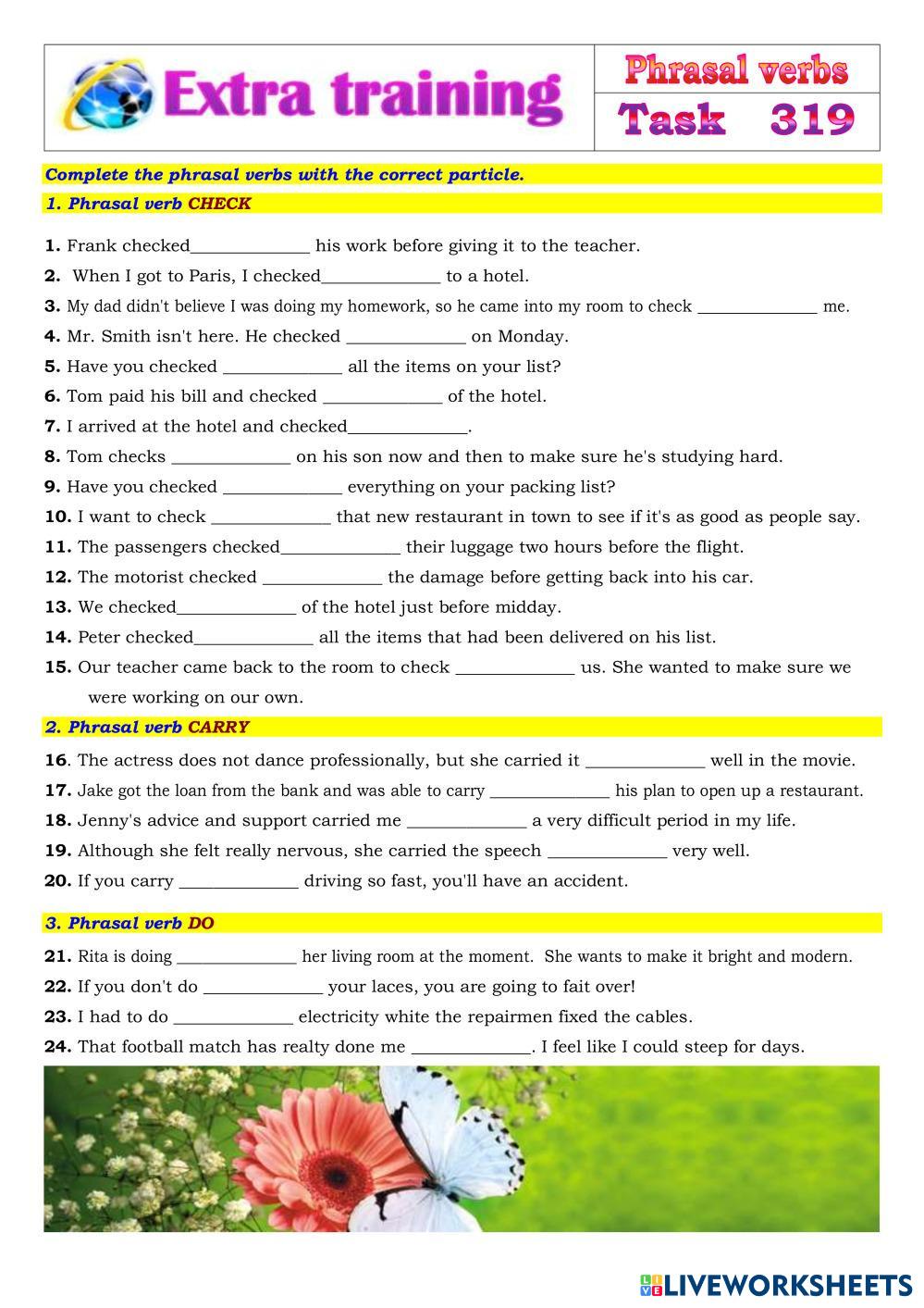 Extra Training 319 worksheet | Live Worksheets