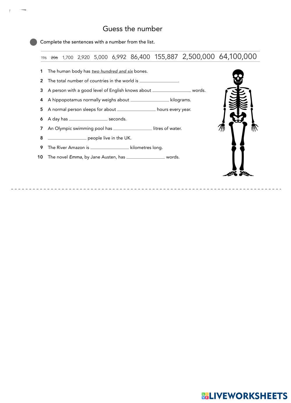Numbers practice | Live Worksheets