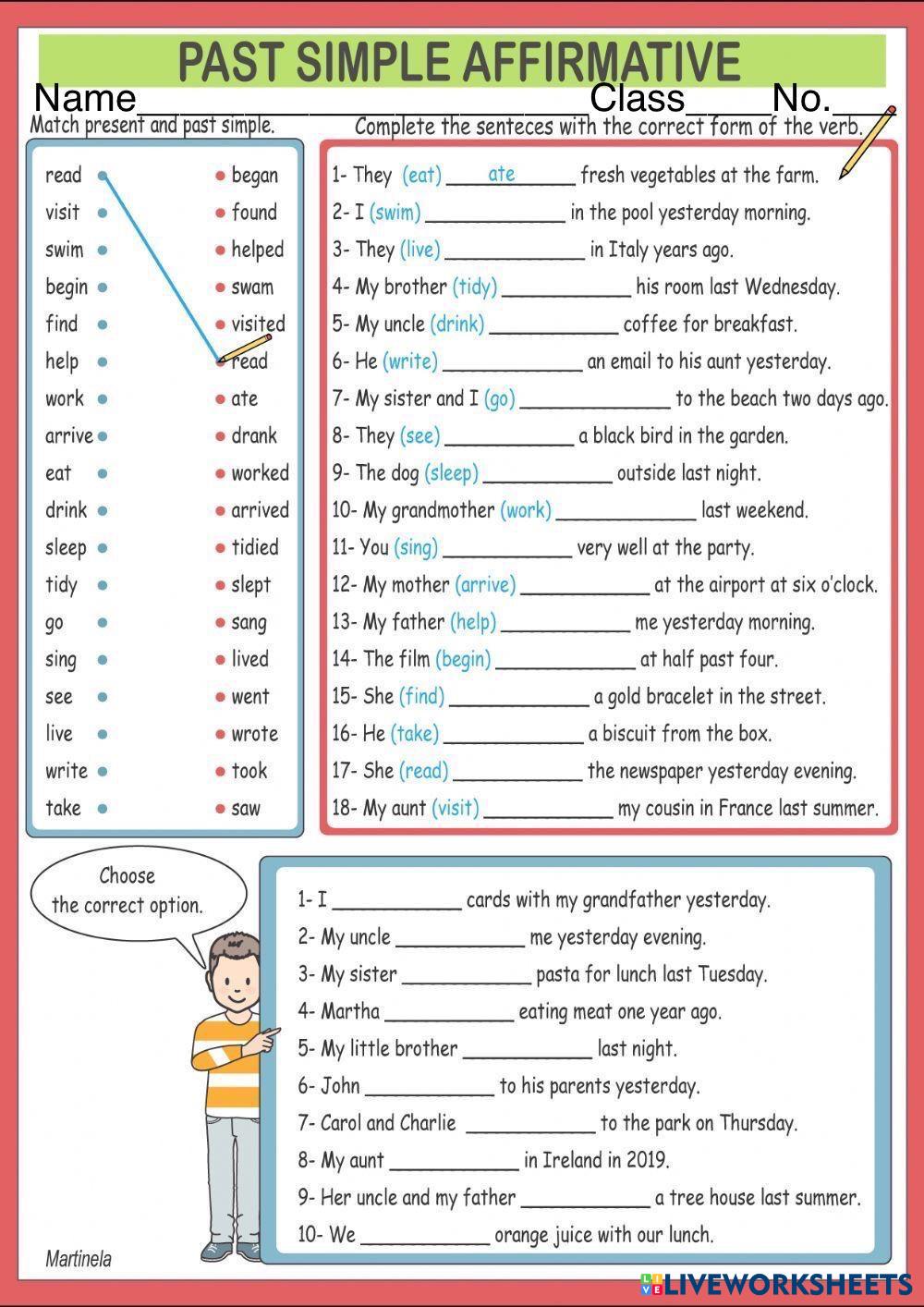 Past Simple Affirmative 7138923 | Kittikawin Hanphon