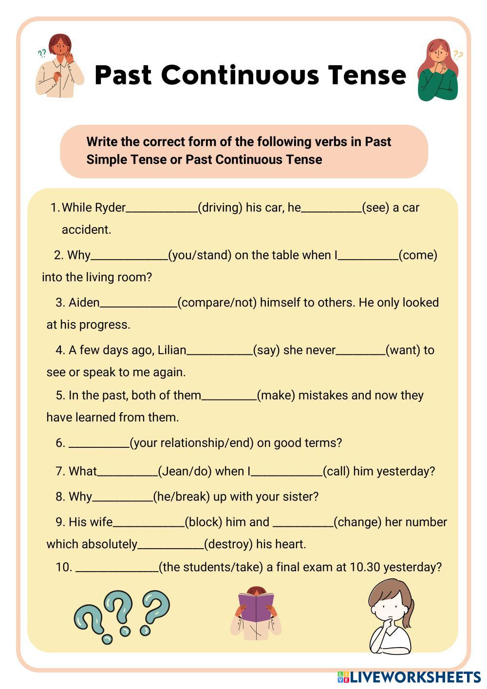 Past Continuous Tense Image