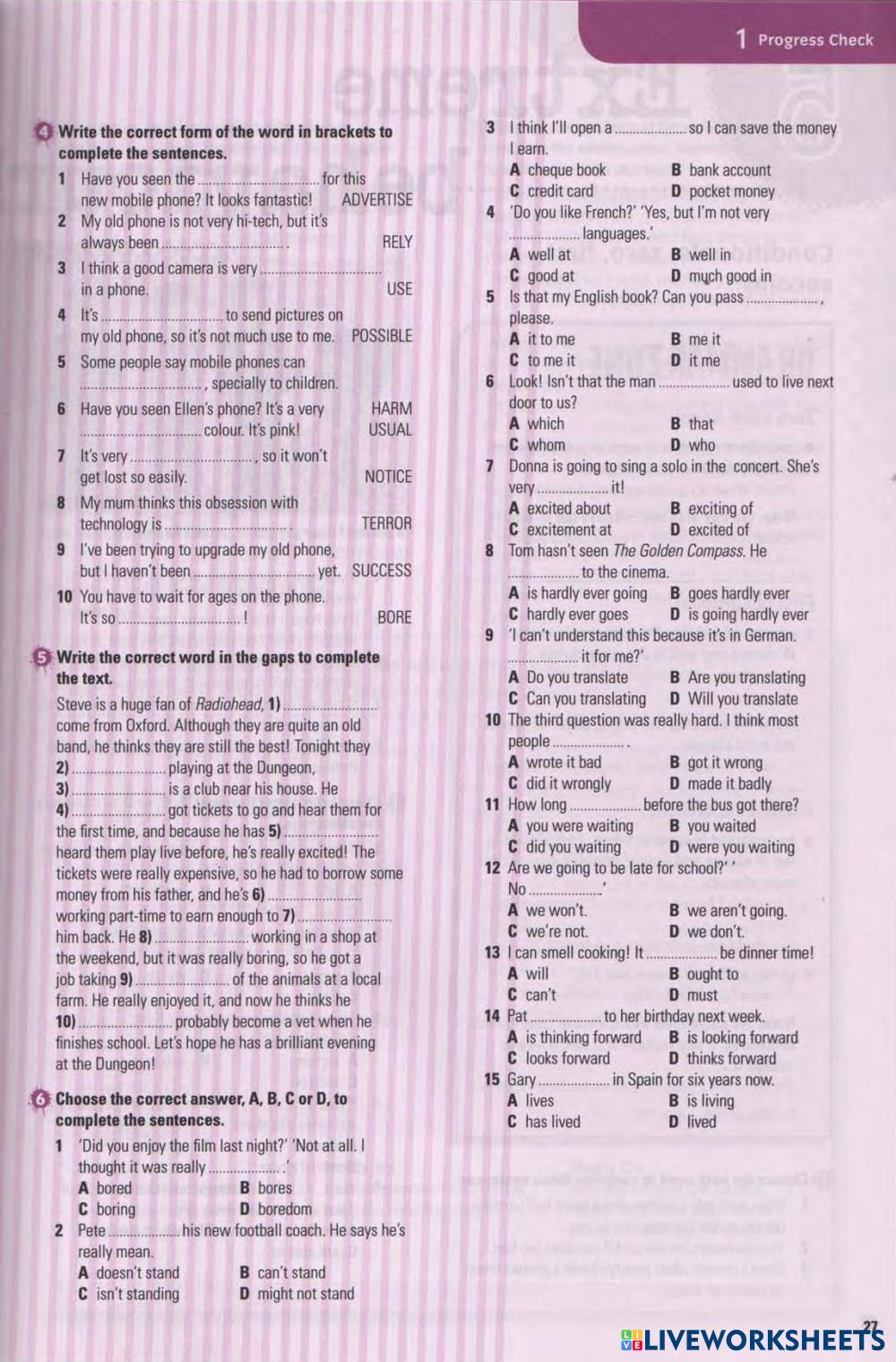 PC1 | Live Worksheets