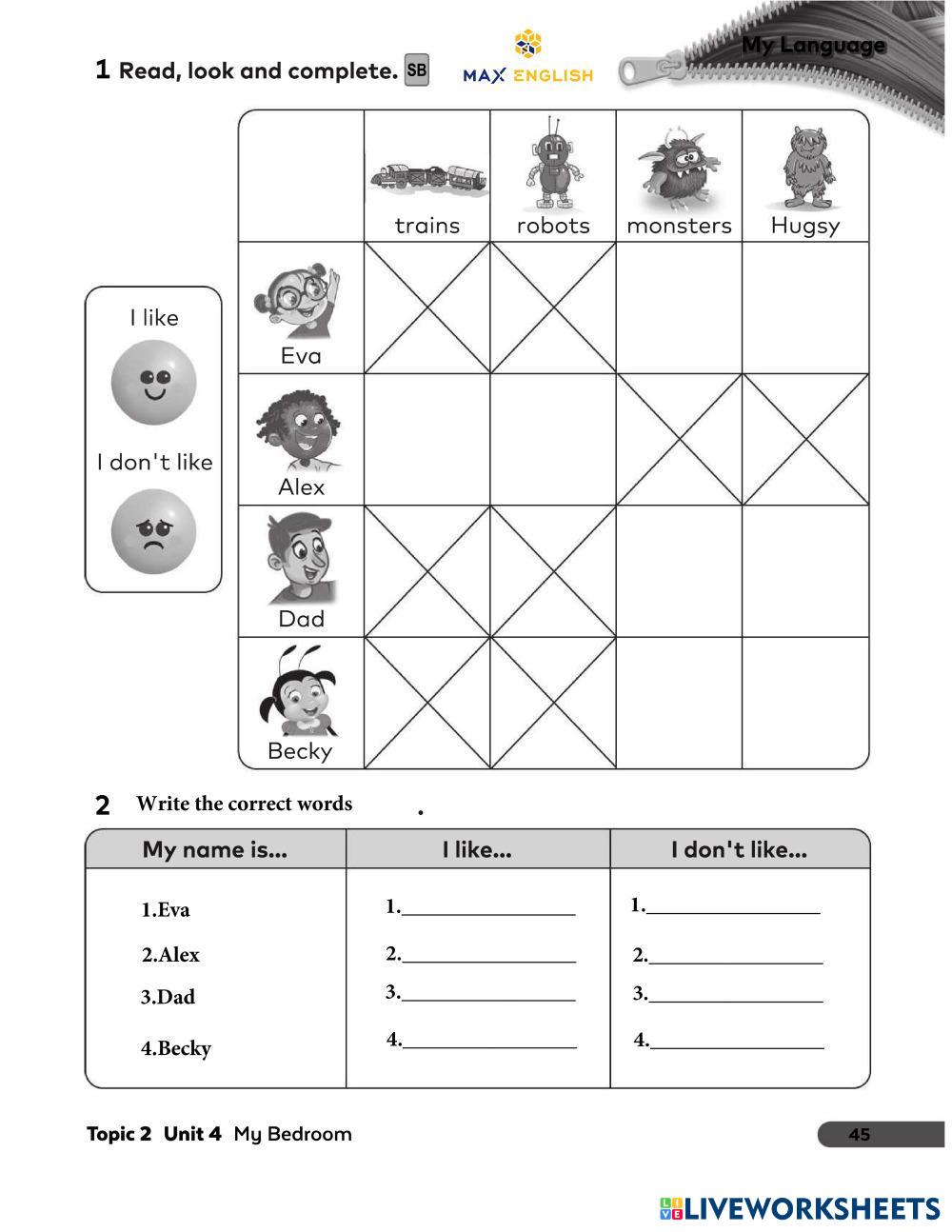 Max Kids 1_Page 45-46 | Live Worksheets