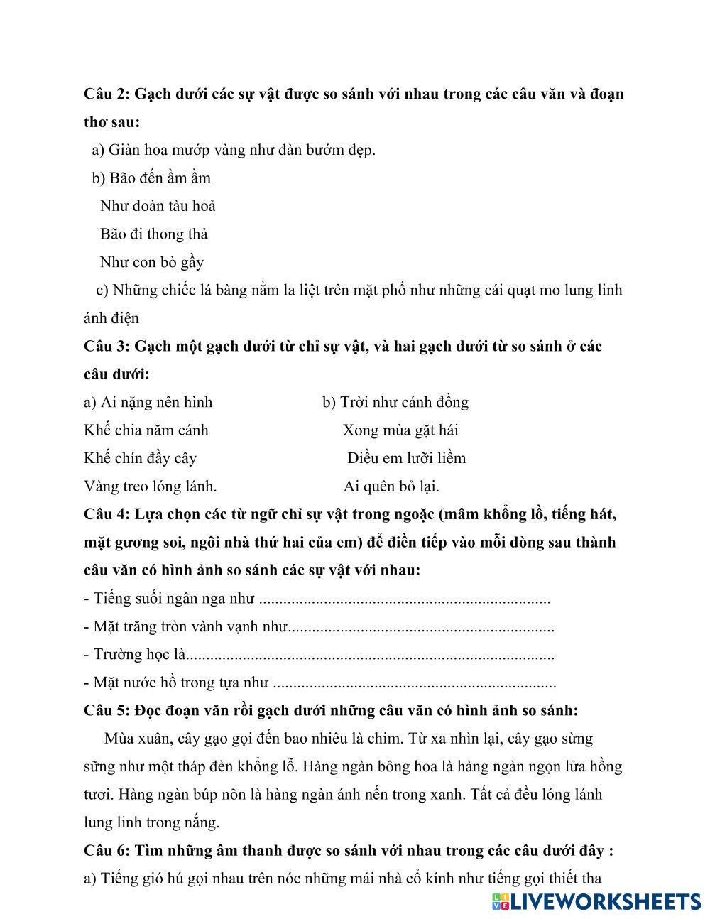 Vietnamese | Live Worksheets