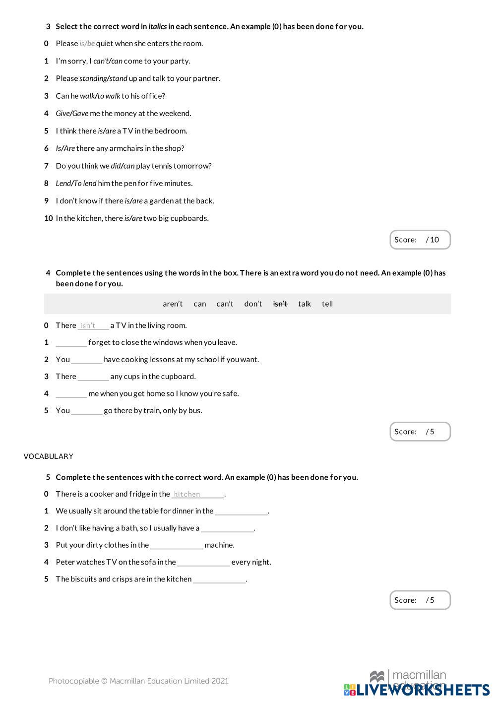 language Hub A2 unit 5 | Live Worksheets
