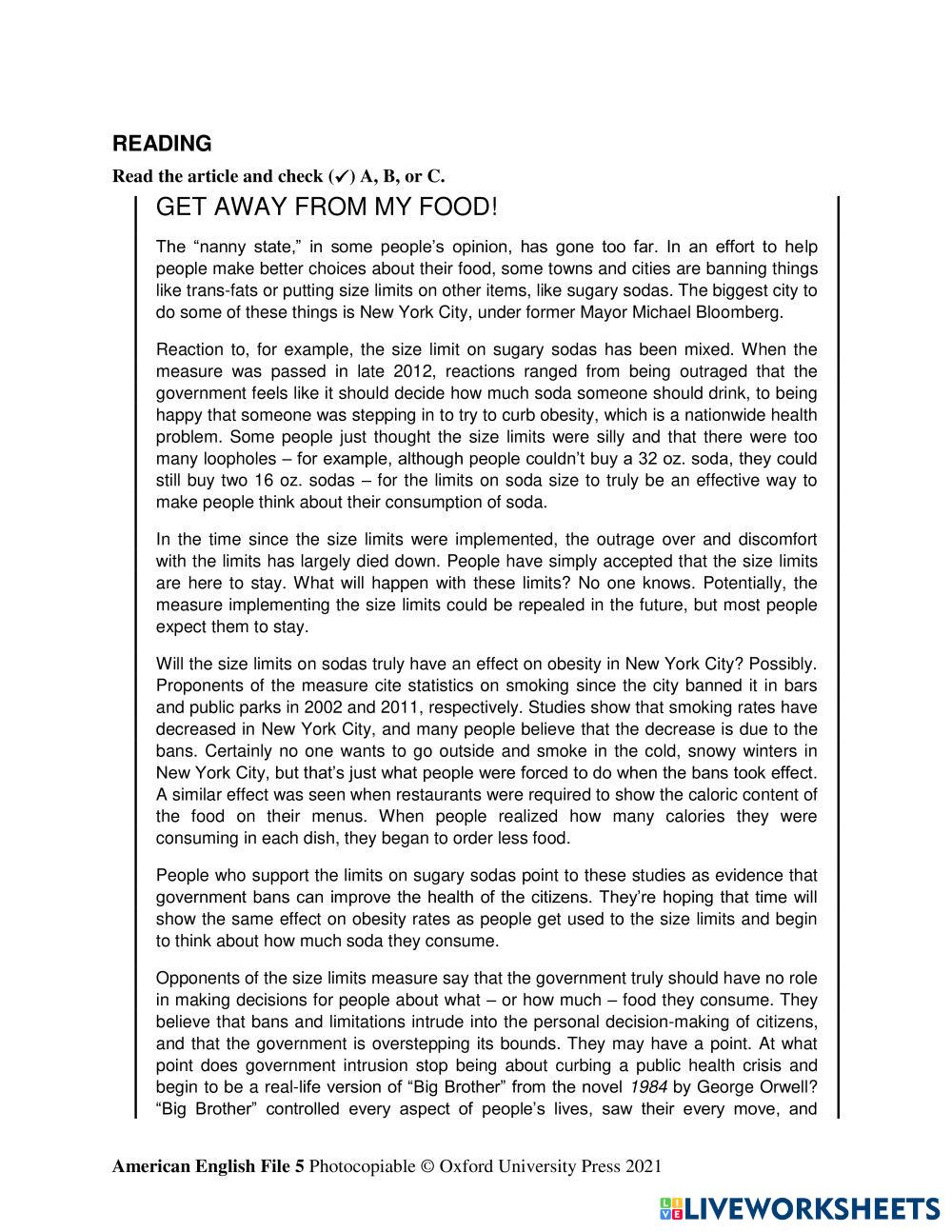 Ac1+ Test 2 | Live Worksheets