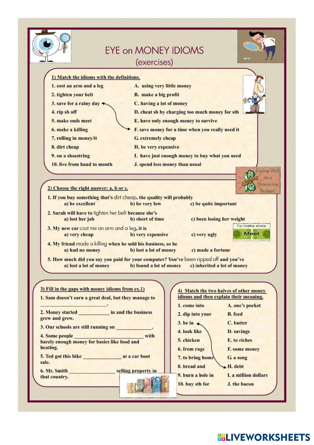 Module 1 Money Intro | Live Worksheets