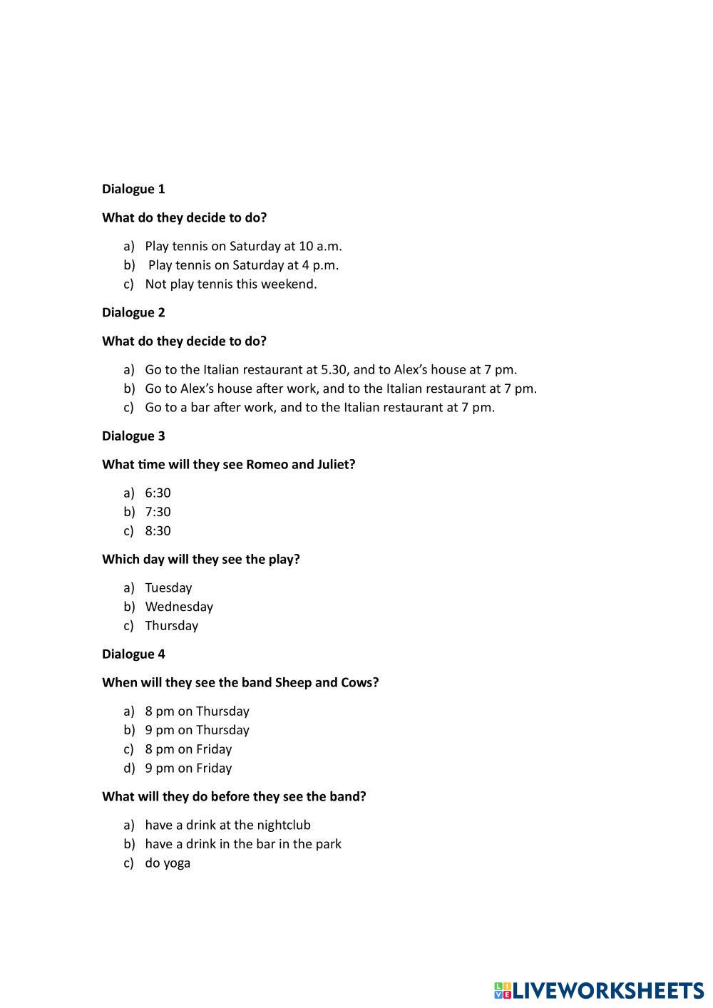 Would like/ wou… | Free Interactive Worksheets | 7146165