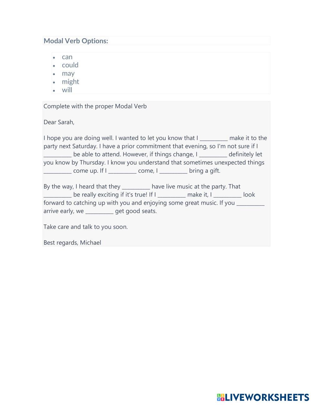 Modals possibility, ability and prediction with instructions | Live ...