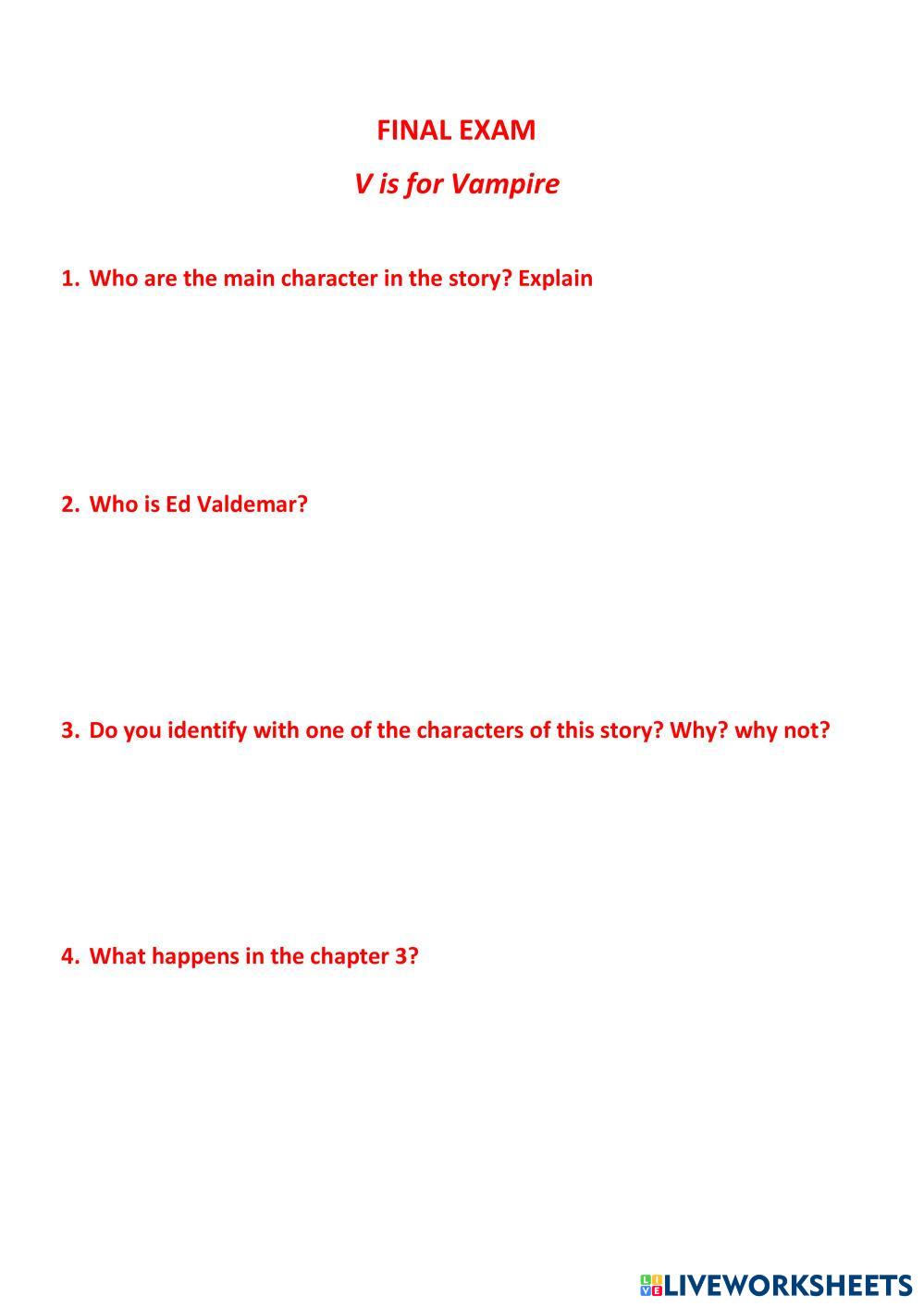 final exam | Live Worksheets