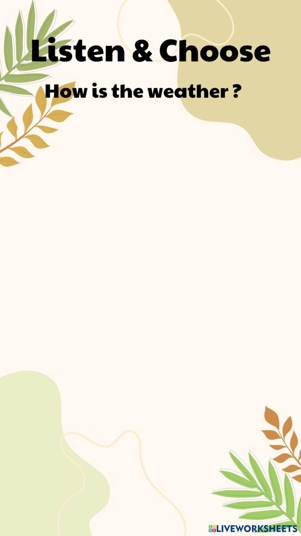 How is the weather? | Live Worksheets