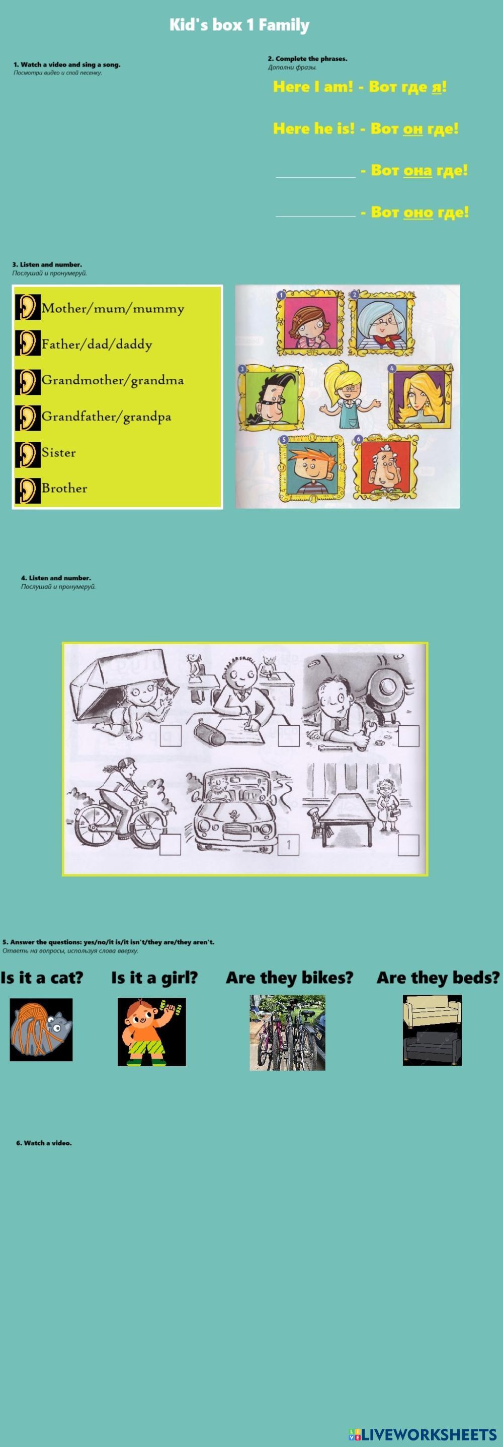 FAMILY Live Worksheets family-live-worksheets