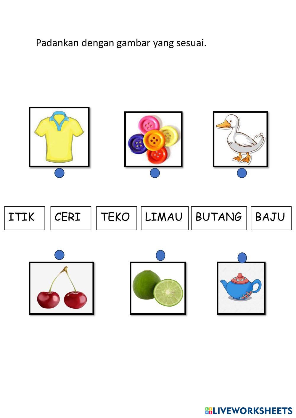 Bahasa Melayu Tahun 1 6jan22 Interactive Worksheet Topworksheets