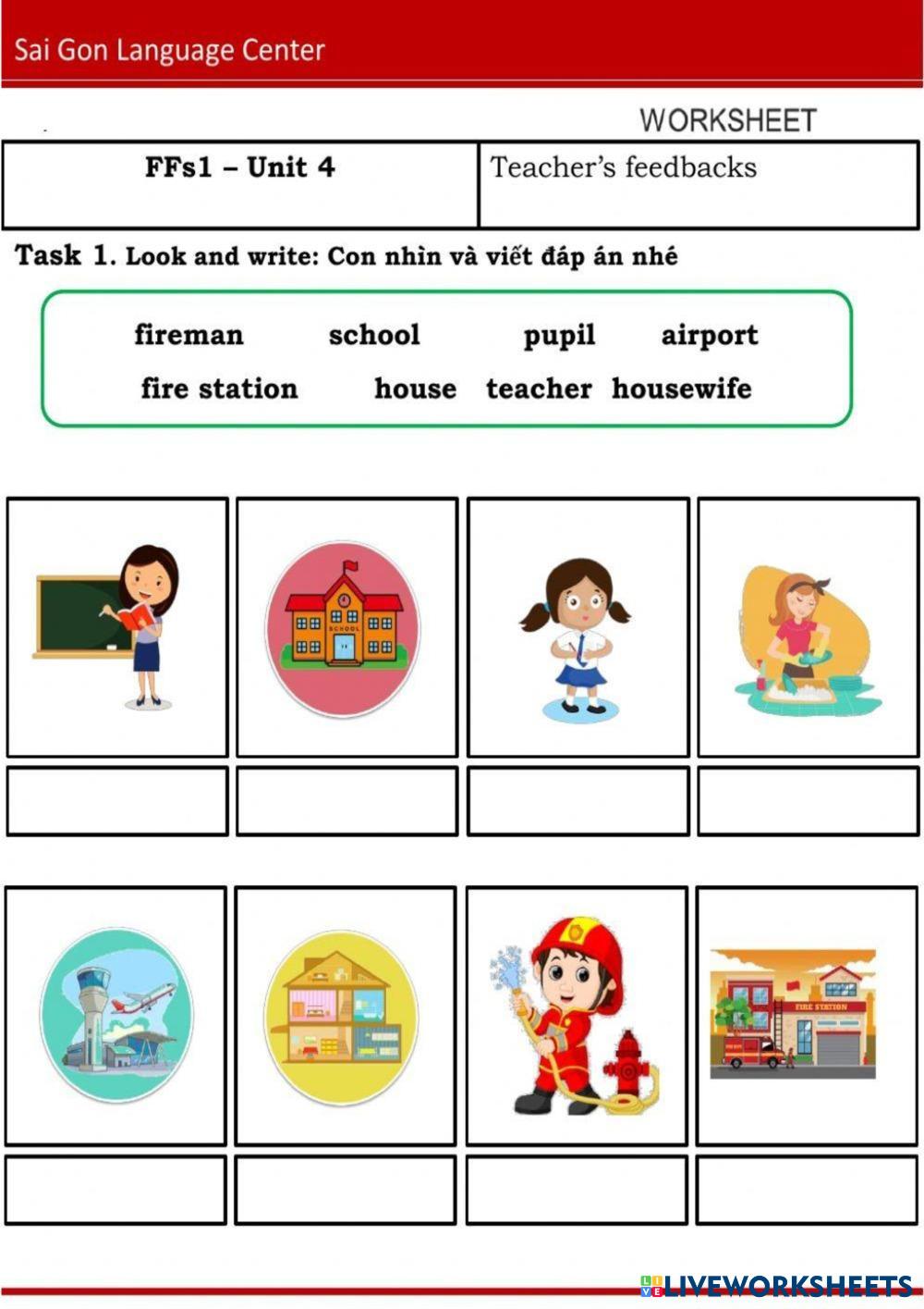 FFs1 - Unit 4 | Live Worksheets