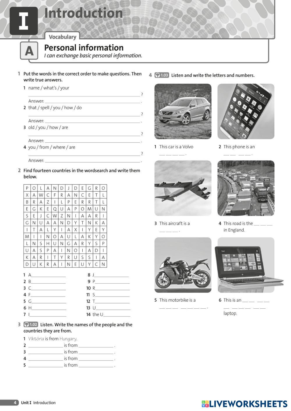 IA Personal information | Live Worksheets