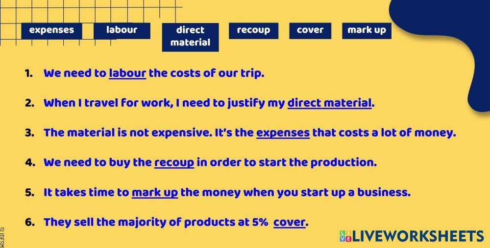 Commissions | Live Worksheets