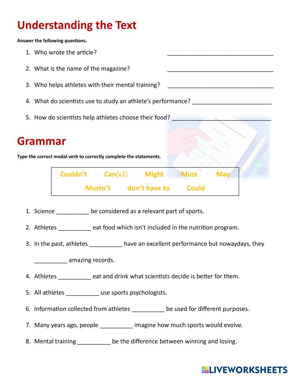 The Science of Sports | Live Worksheets