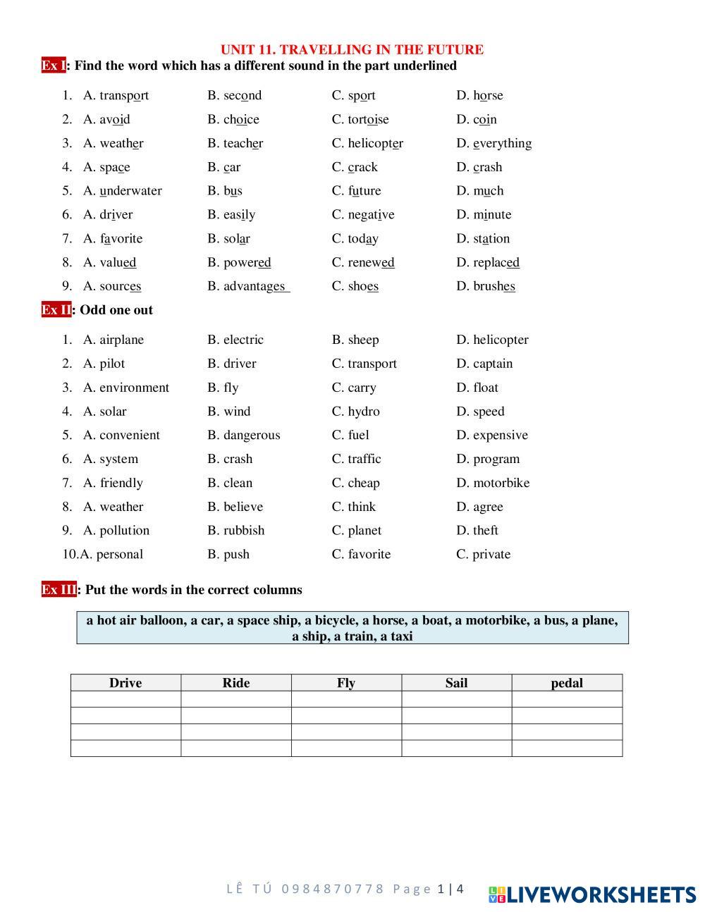 Unit 11 | Live Worksheets