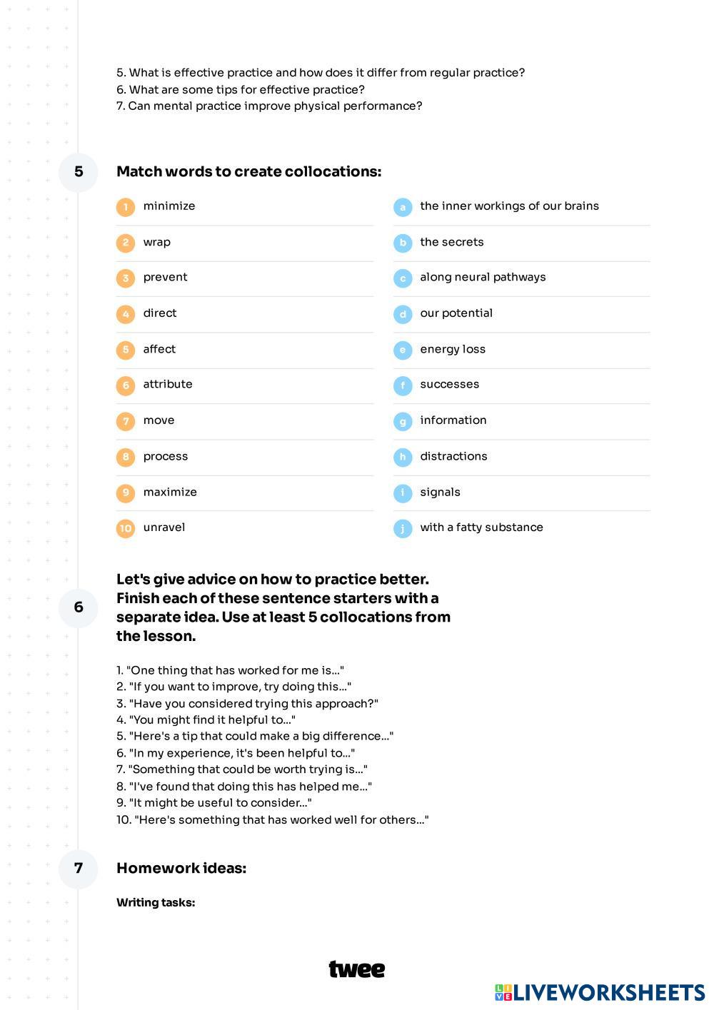 C1 (Advanced) EFL lesson - Maximizing performance | Live Worksheets