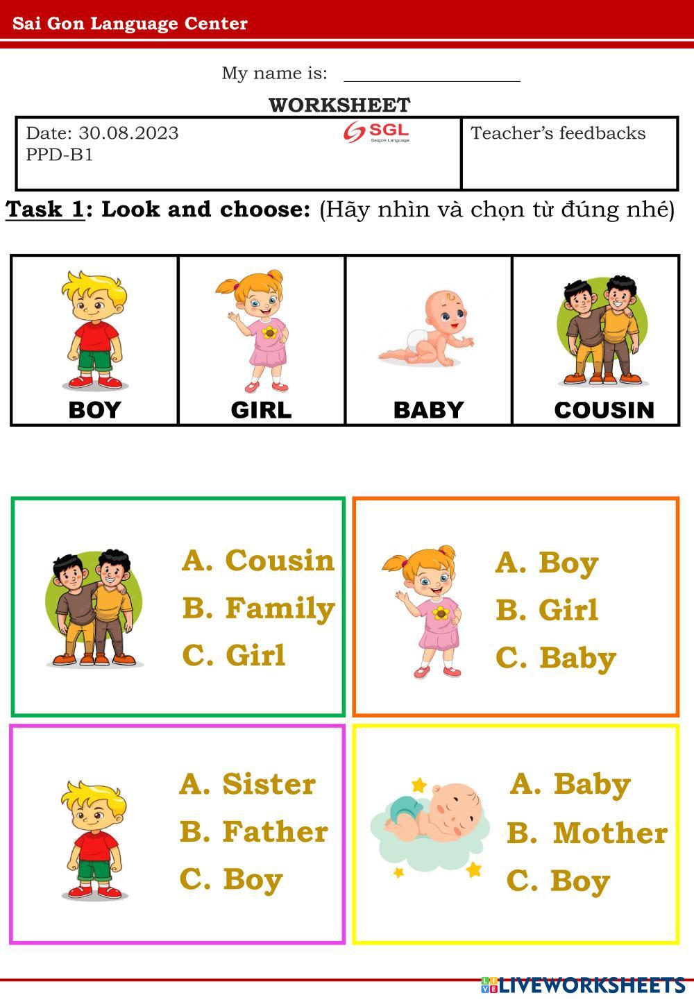 PPD-B1 | Live Worksheets