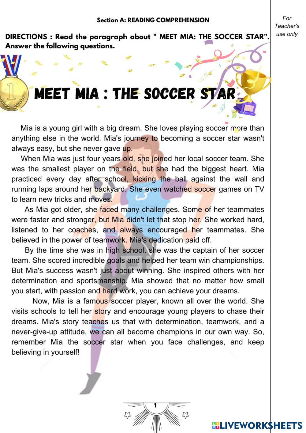 ASSESSMENT P4 | Live Worksheets