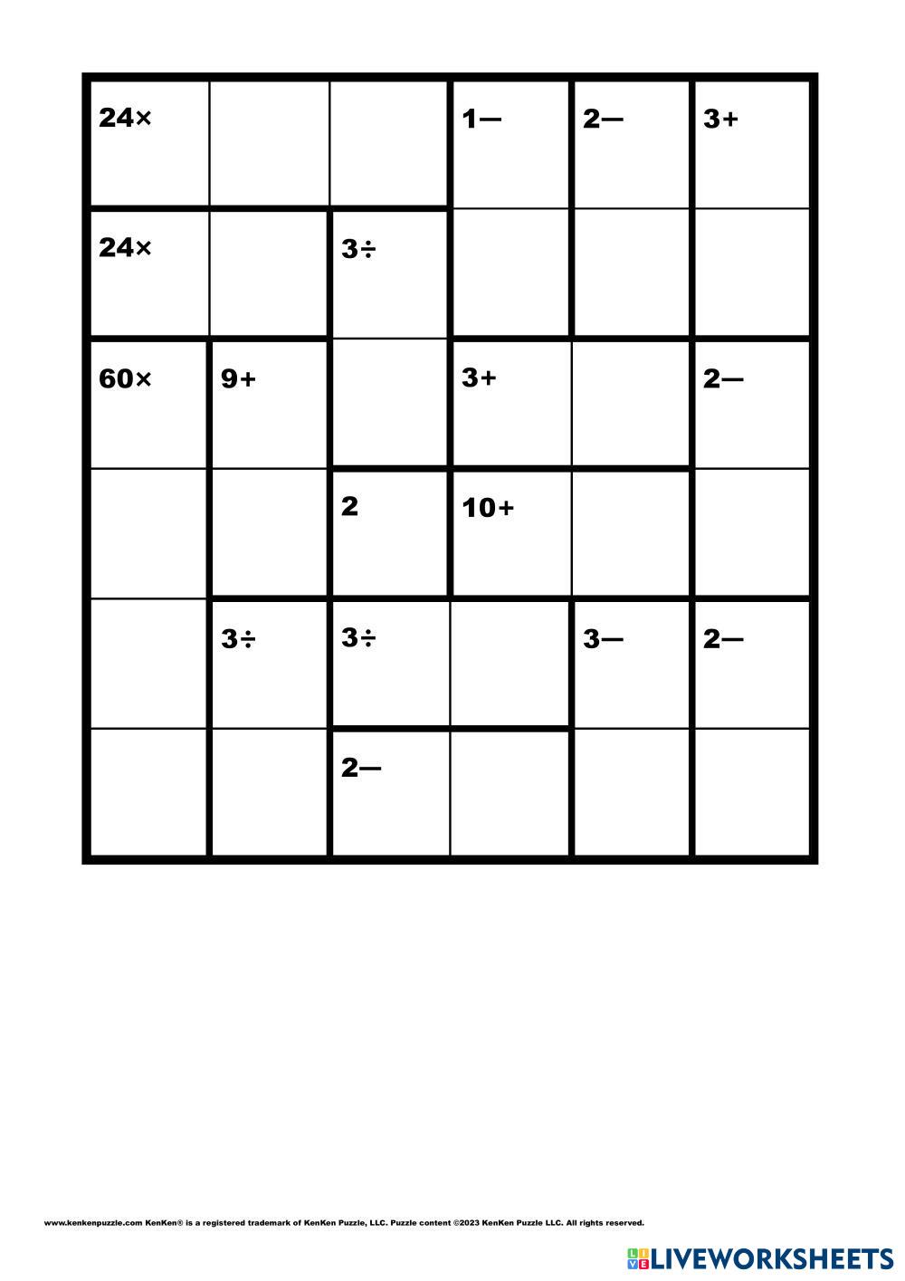 7162384 | Kenken Puzzle solving-Grade5 | Dineshkumar2007