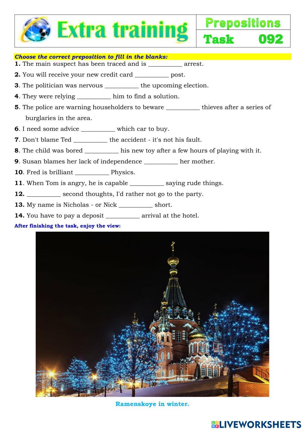 Extra Training 092 worksheet | Live Worksheets