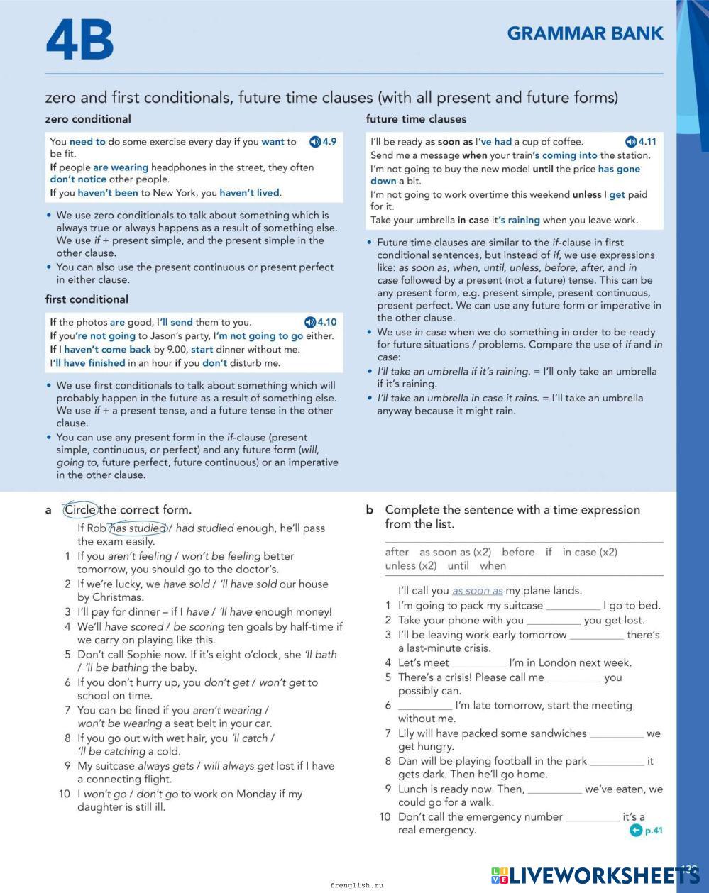 Unit 4B Student's book grammar | Live Worksheets