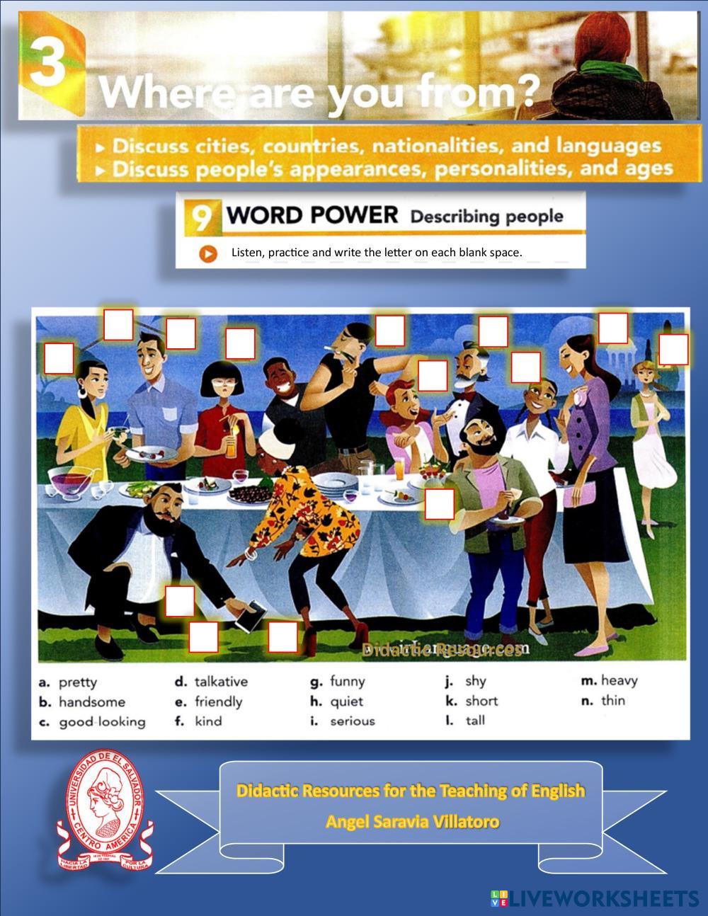 Unit 3 - Activity 9- Word Power | Live Worksheets