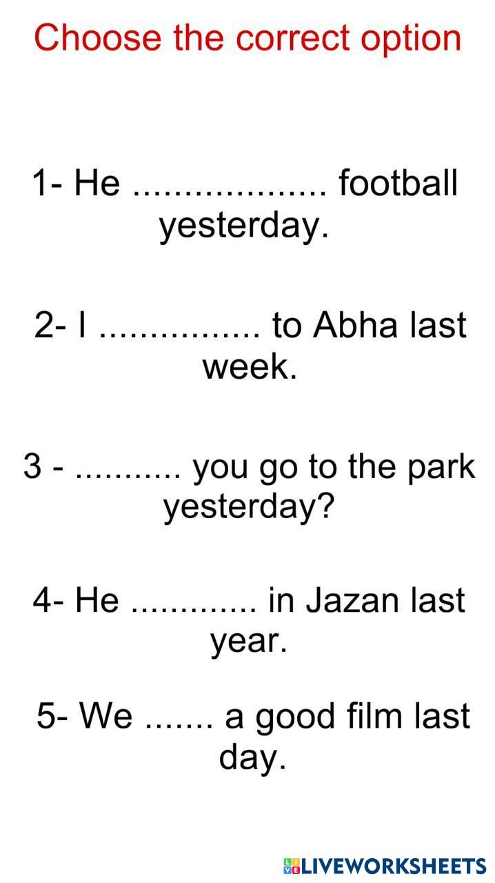 7164480 | simple past | AreejA7 | LiveWorksheets