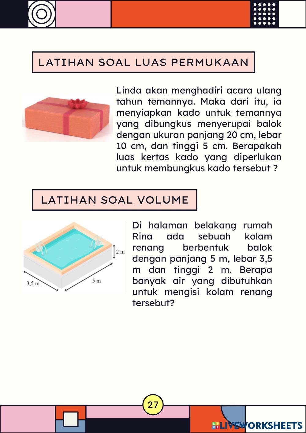 5-volume balok | Free Interactive Worksheets | 7167668