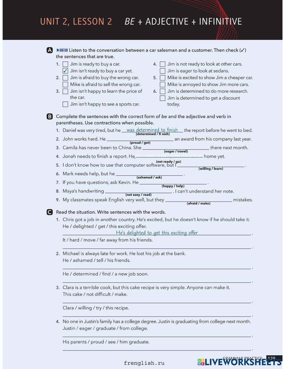 be + adj + like | Live Worksheets