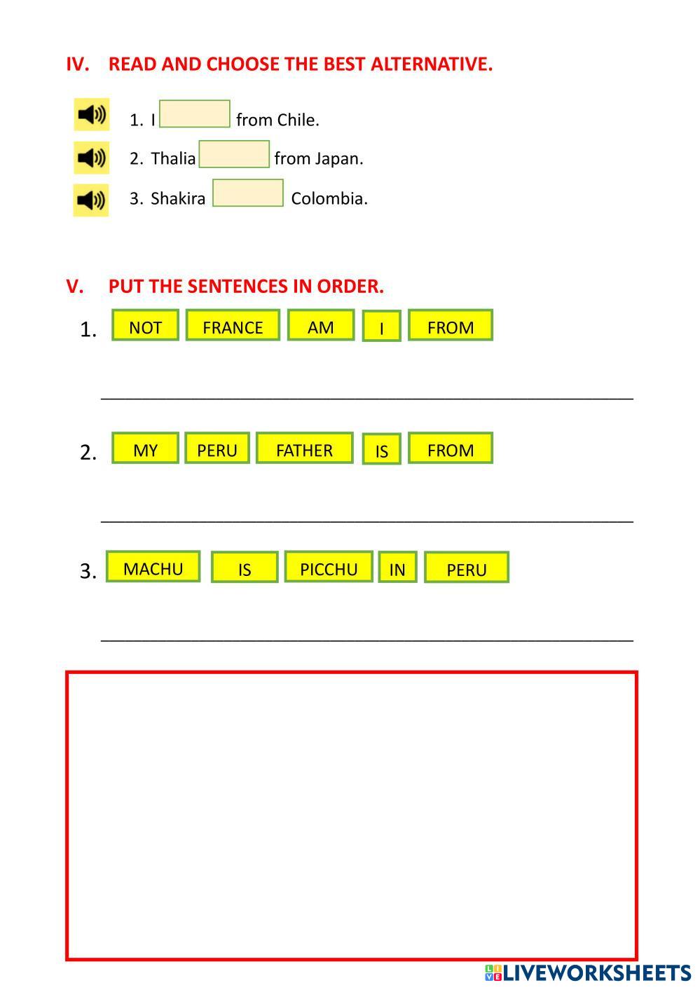 COUNTRIES AND NATIONALITIES | Live Worksheets