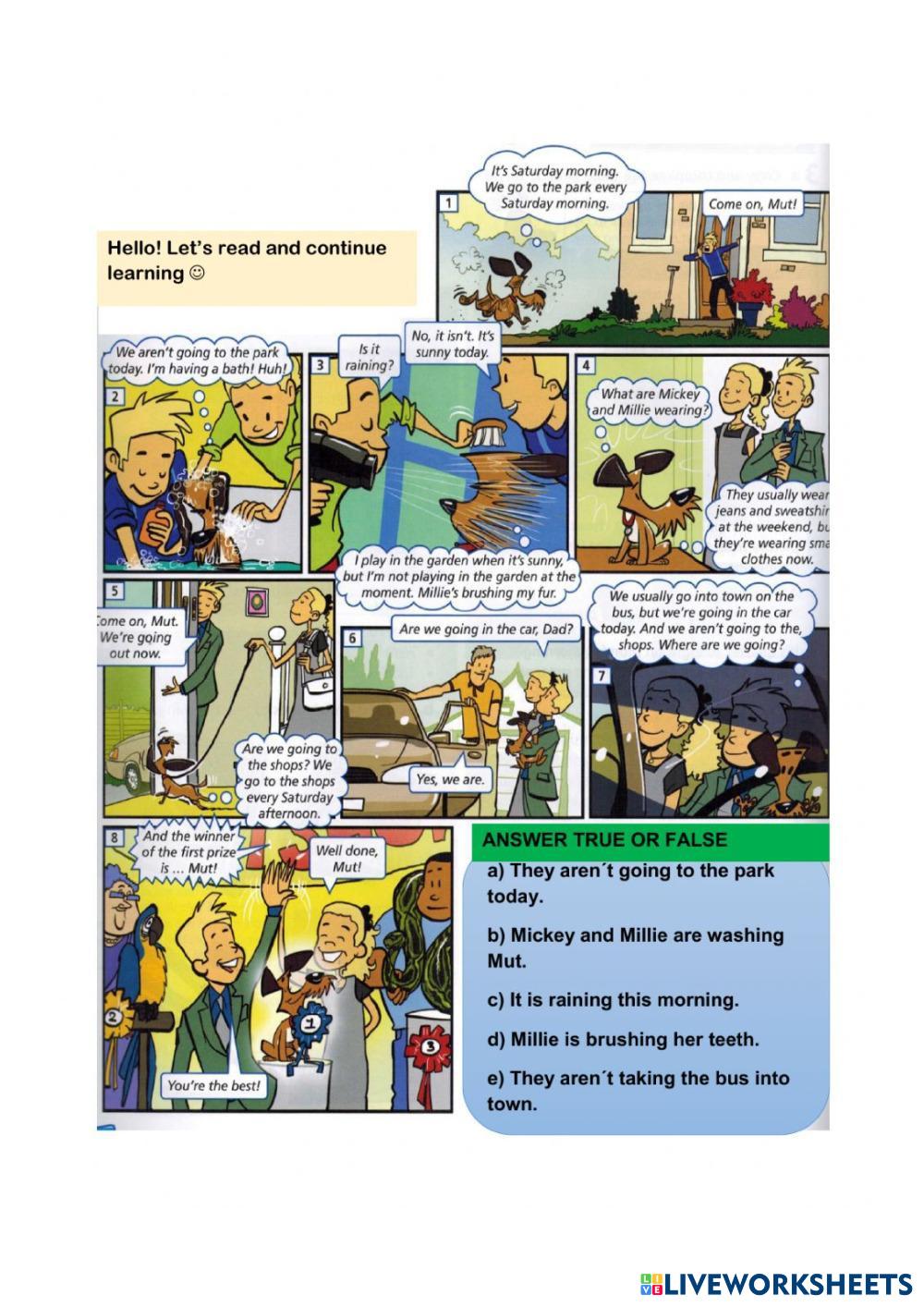 Present continuous interrogative form | Live Worksheets