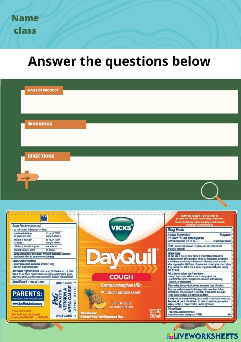label | Live Worksheets