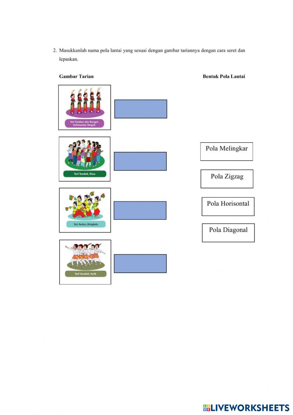 Lkpd Pola Lantai Tari Worksheet - Riset