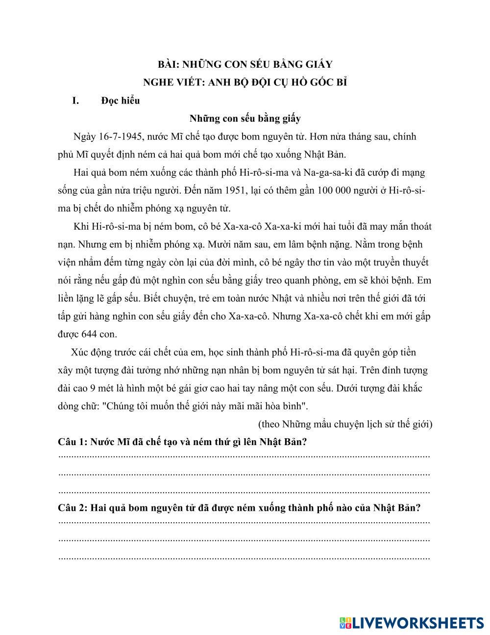 Vietnamese | Live Worksheets