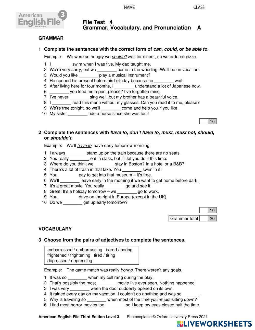 B1 UNIT 4 | Free Interactive Worksheets | 7170138