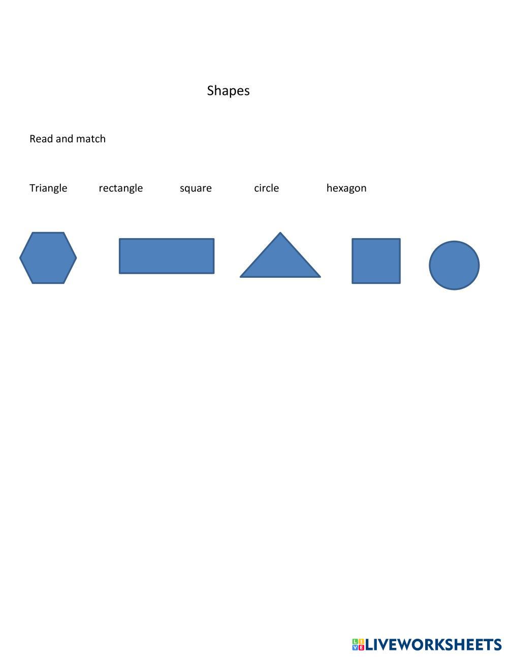 shapes | Live Worksheets