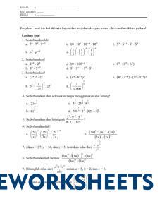 EKSPONEN | Live Worksheets