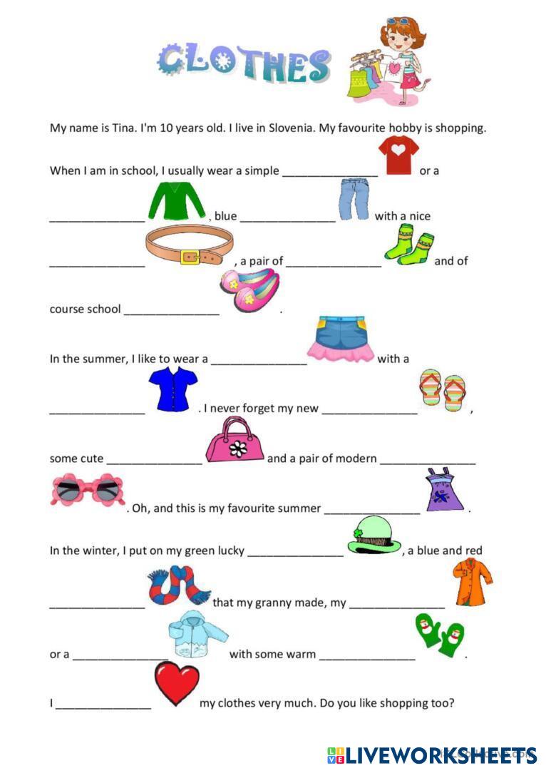 clothes | Live Worksheets
