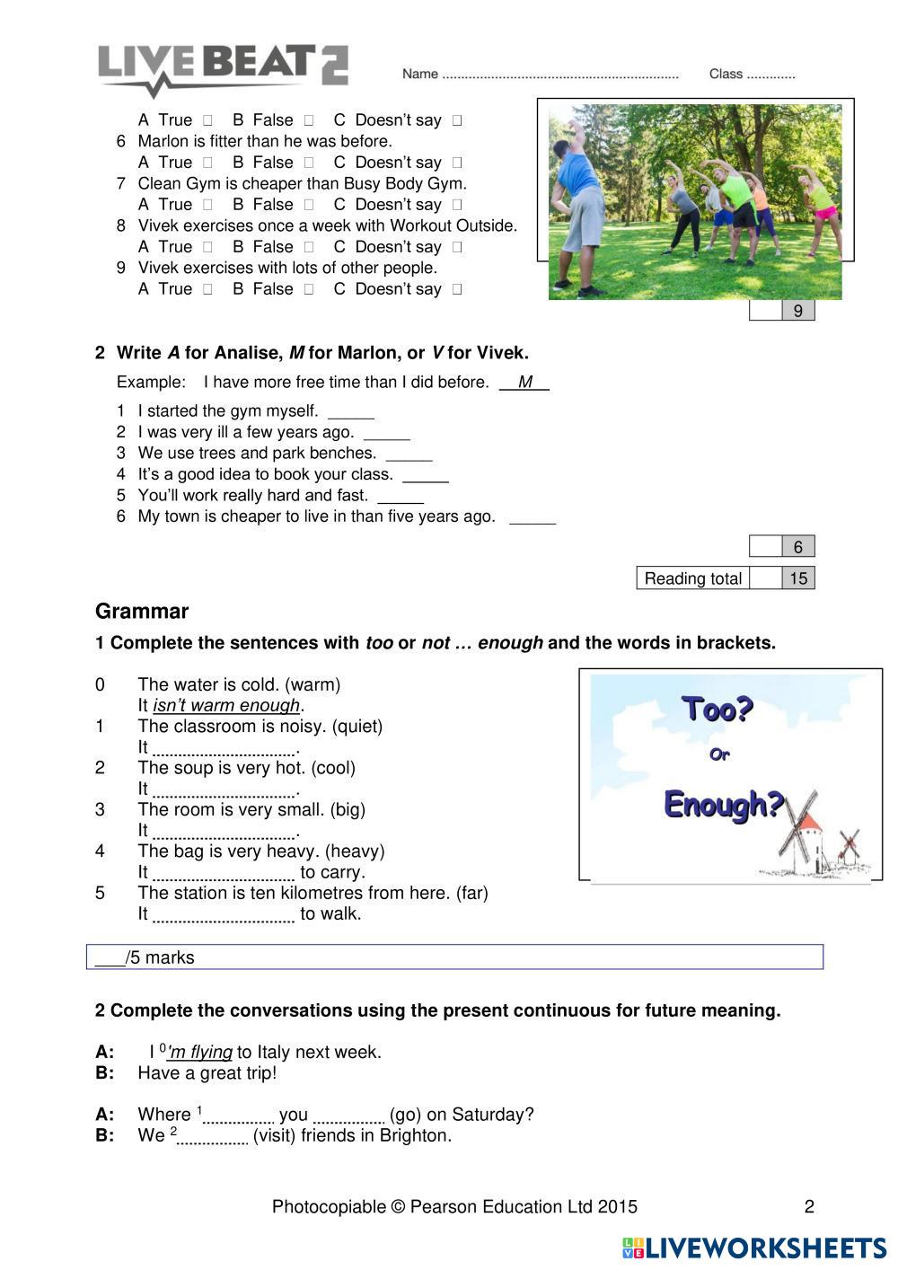 Live Beat 2 Tes… | Free Interactive Worksheets | 7177914