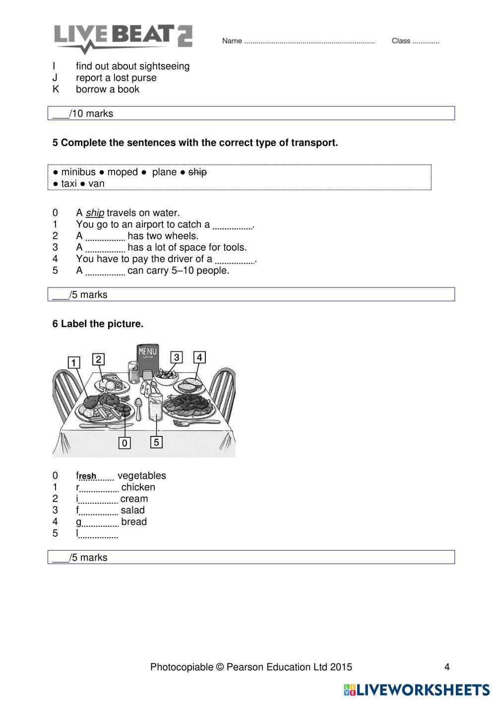Live Beat 2 Tes… | Free Interactive Worksheets | 7177914