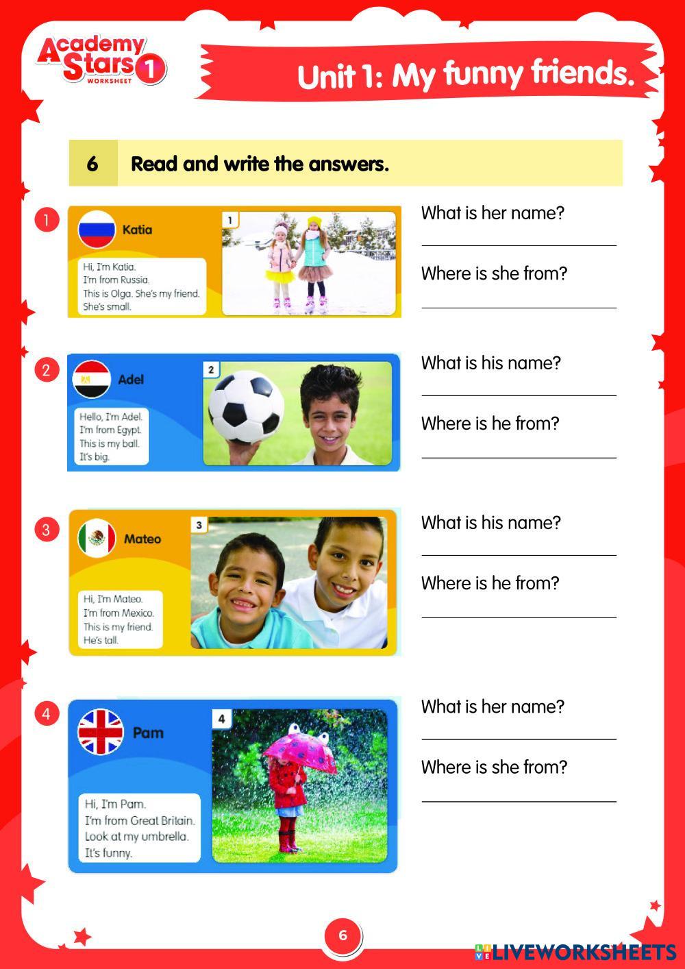 Academy Star 1 … | Free Interactive Worksheets | 7178327