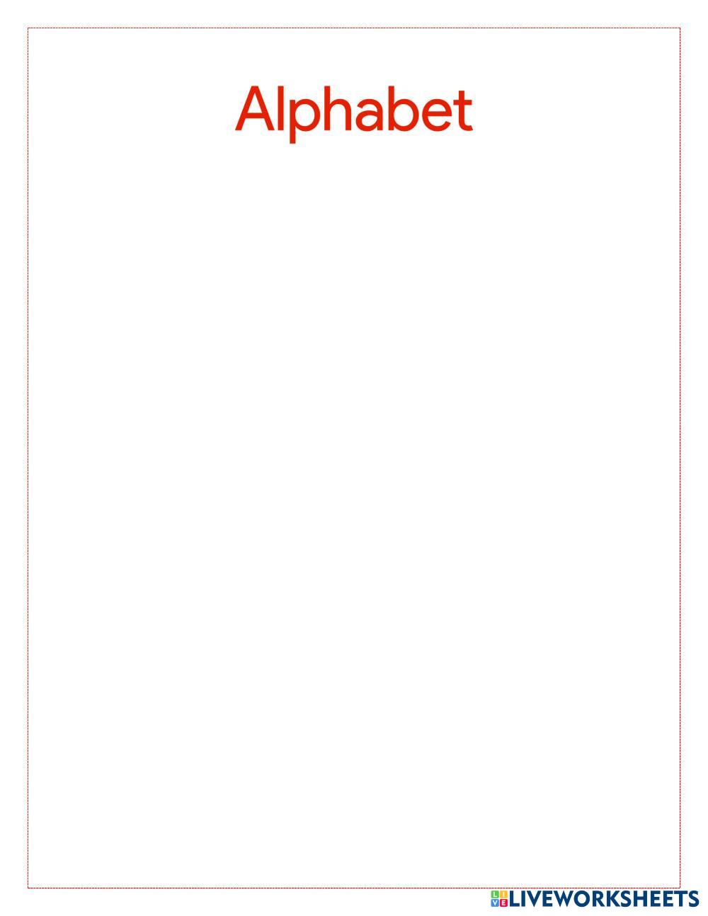 ALPHABET | Live Worksheets